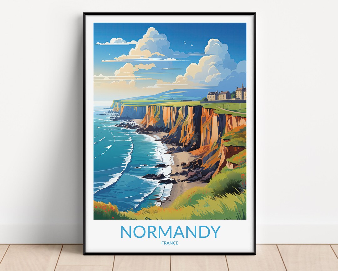 Normandy Print, Normandy Poster, Normandy Wall Art, Normandy Art Print ...