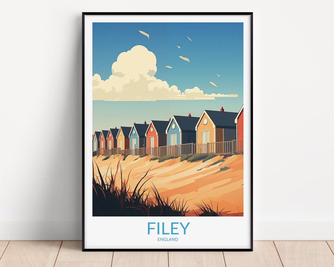 Filey Print, Filey Poster, Filey Wall Art, Filey Art Print, Filey ...