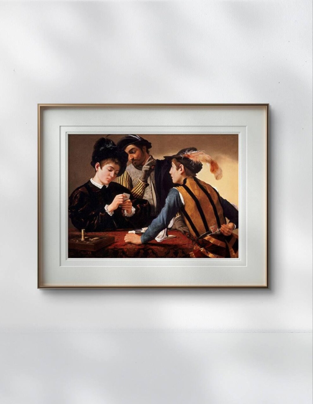 The Cardsharps by Caravaggio, Baroque Art Print, Classic Gambling ...