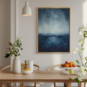 Blue Ocean Poster, Tranquil Seascape Wall Art, High-quality Ocean ...