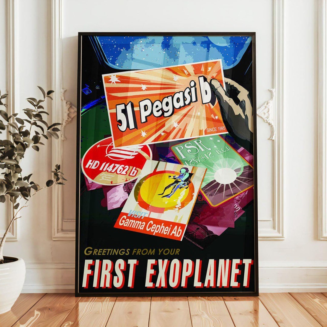 NASA 51 Pegasi B Exoplanet Poster | Vintage Space Travel Art Print ...