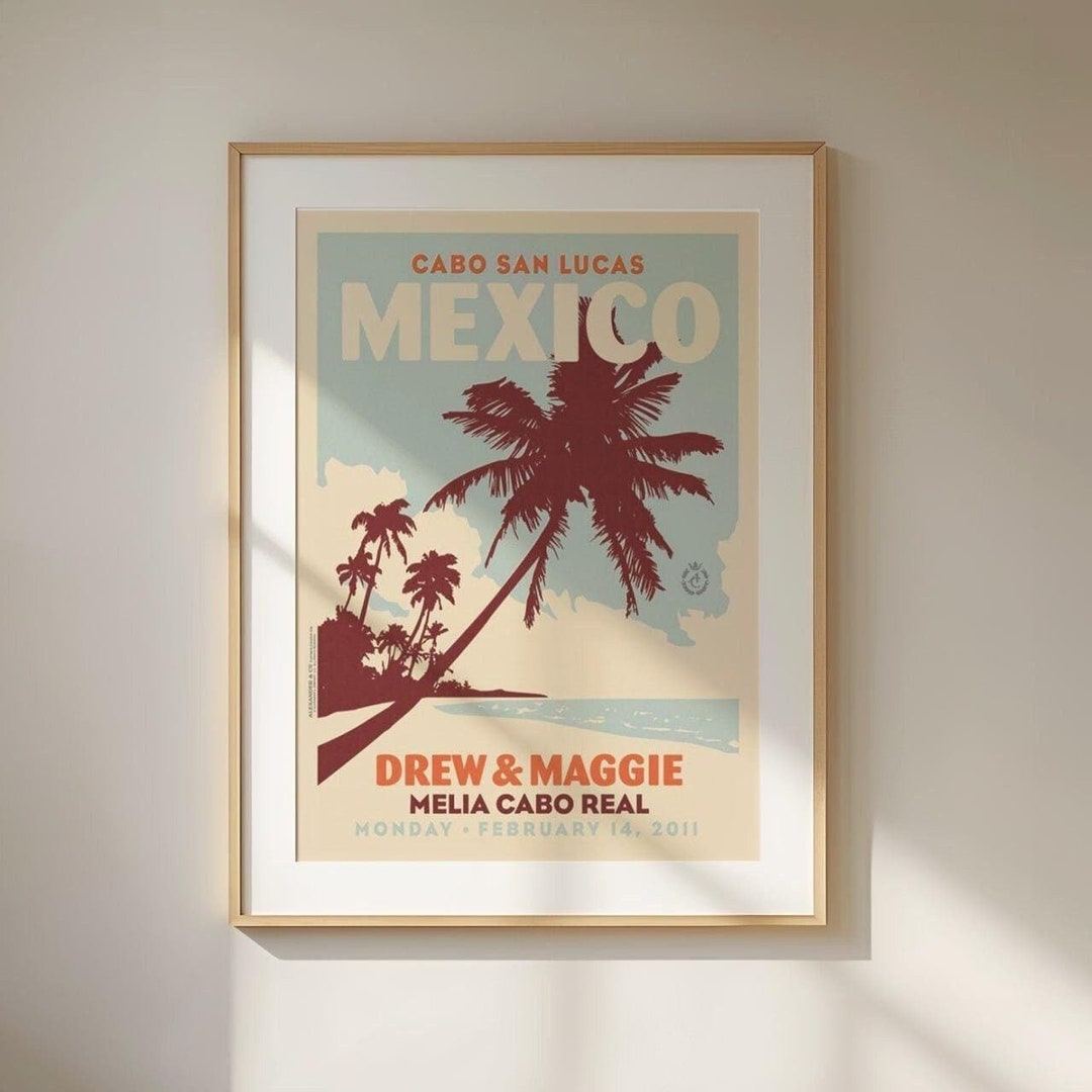 Cabo San Lucas Travel Poster, Mexico Beach Vintage Wall Art Print ...