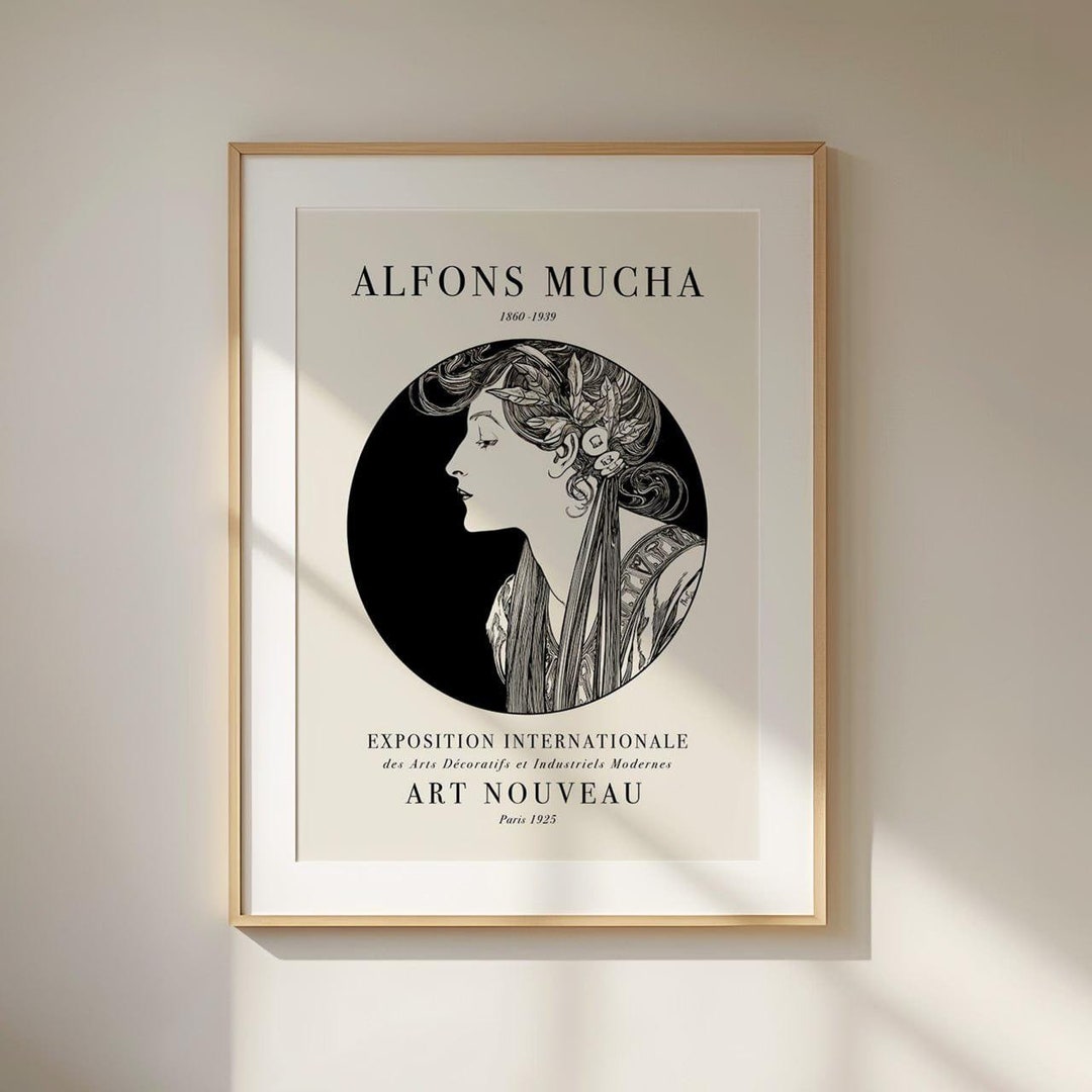 Alfons Mucha Art Nouveau Poster | High Quality Vintage Print | Paris ...