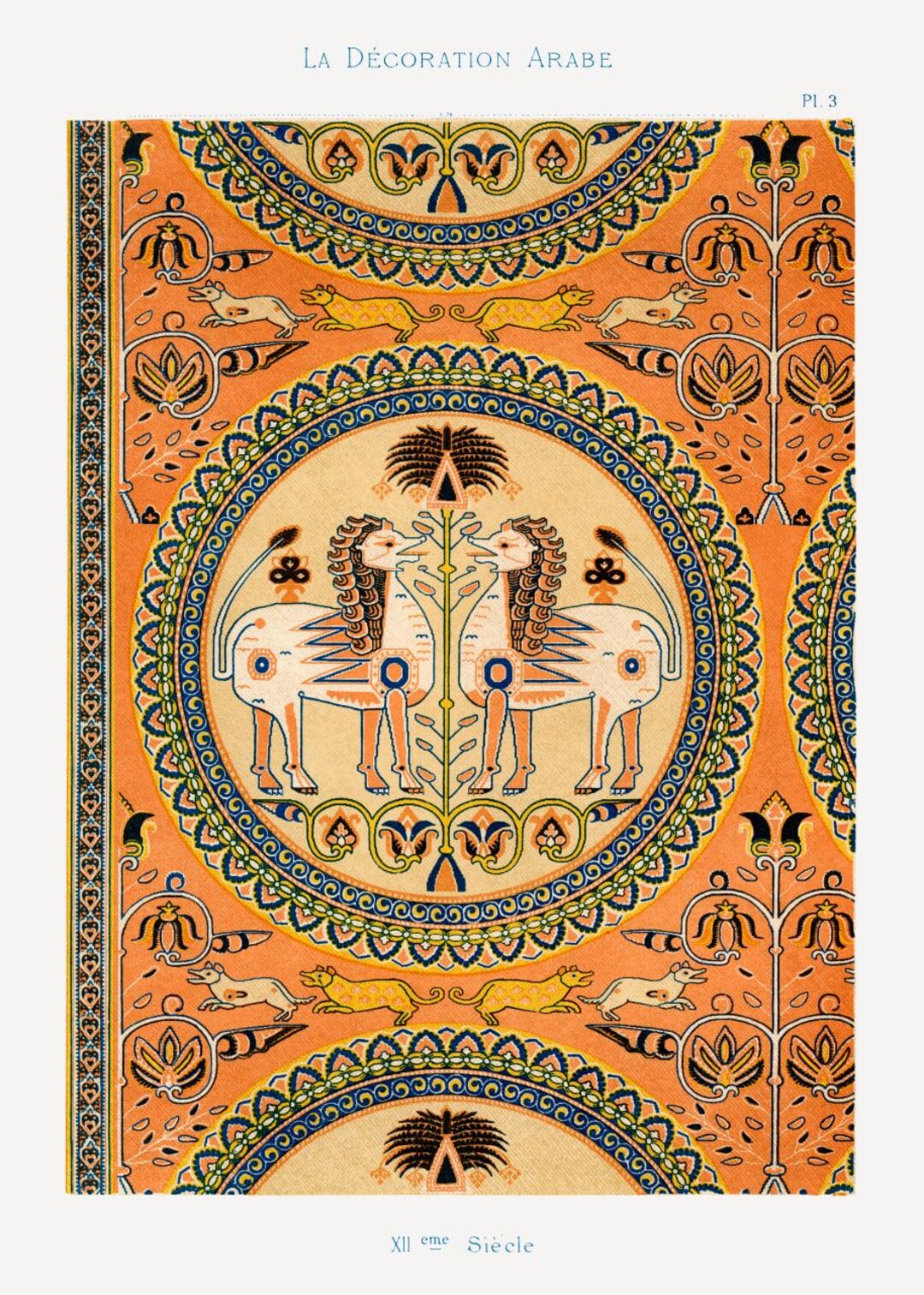 La Décoration Arabe Print - Vintage Oriental Decorative Pattern Poster ...
