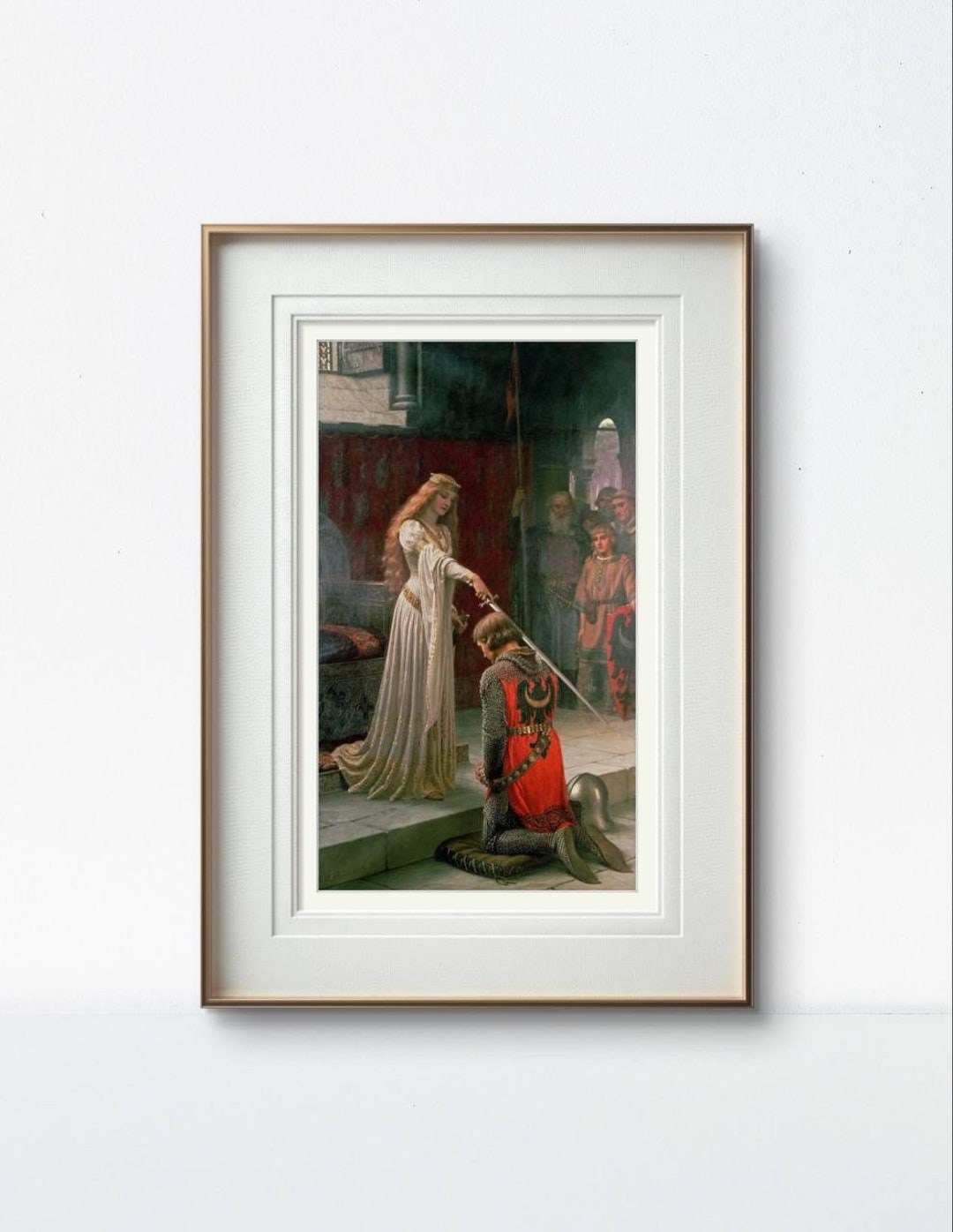 Knighting Ceremony Art Print – the Accolade Poster – Vintage Arthurian ...