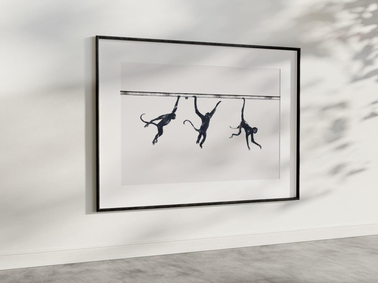 Banksy 'monkeys on the Bridge' Art Print - Trending London Street Art ...
