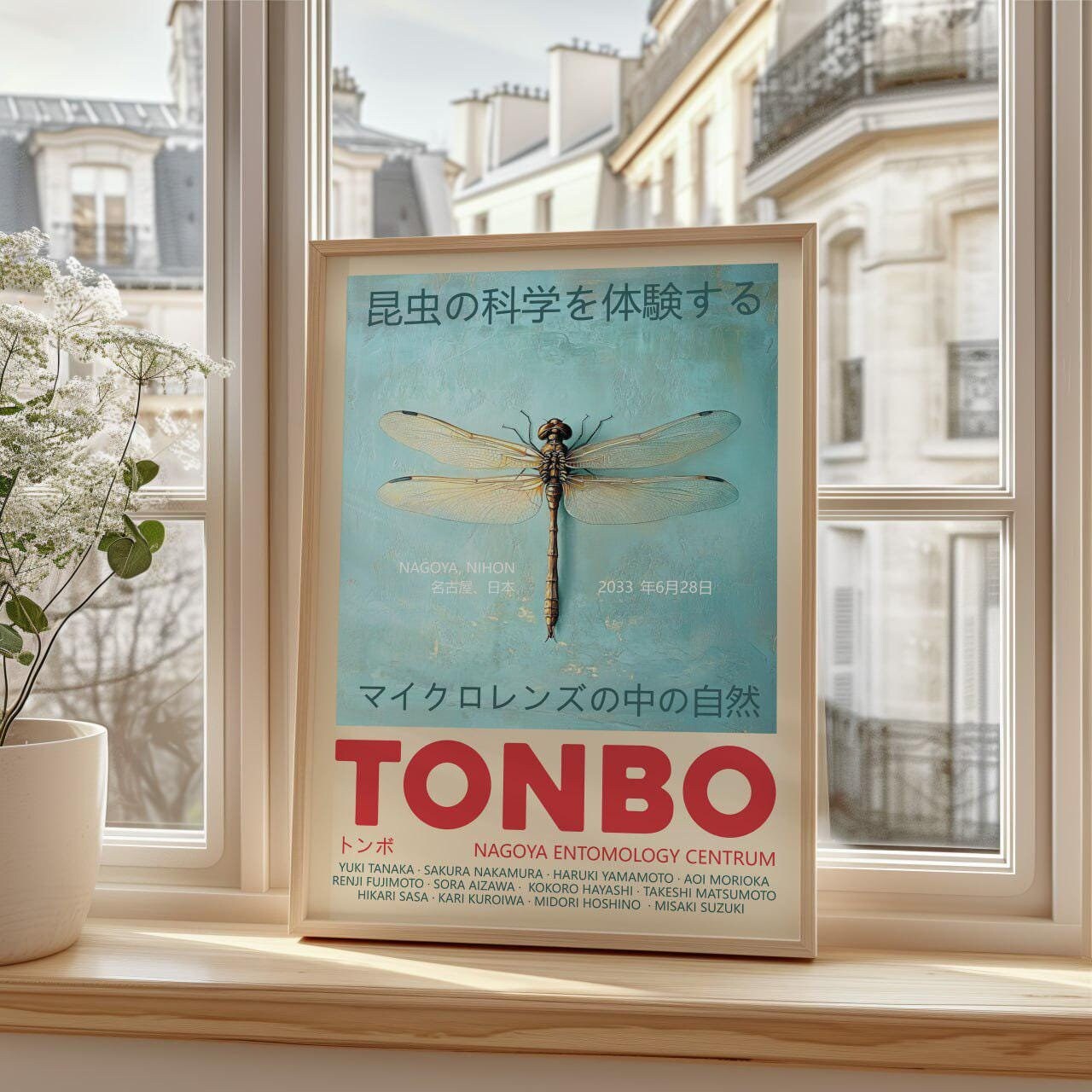 Vintage Japanese Entomology Poster 'TONBO' – Dragonfly Delight Art ...
