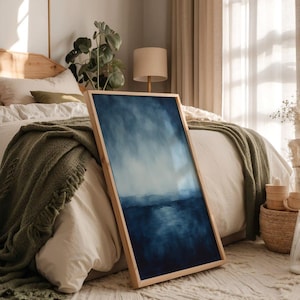 Blue Ocean Poster, Tranquil Seascape Wall Art, High-quality Ocean ...