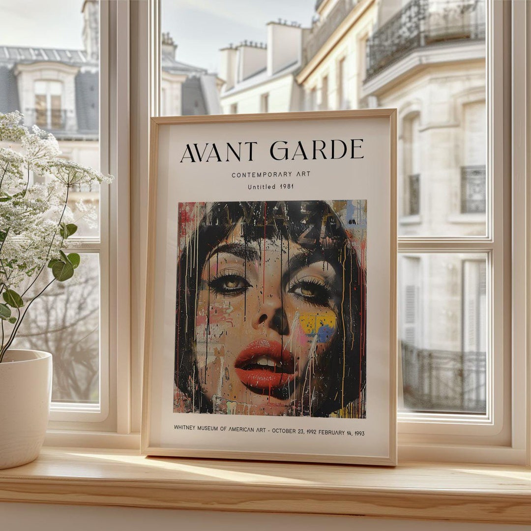 Stunning Avant Garde Art Poster – Bold Woman’s Face Print – Colorful ...
