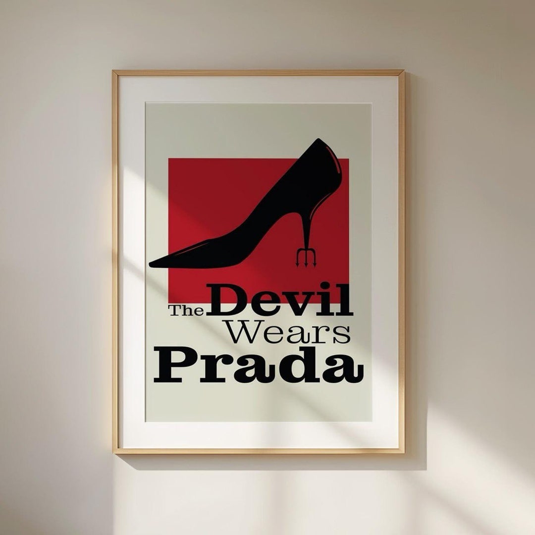 The Devil Wears Prada Poster, High Heel Shoe Art Print, Iconic Movie ...