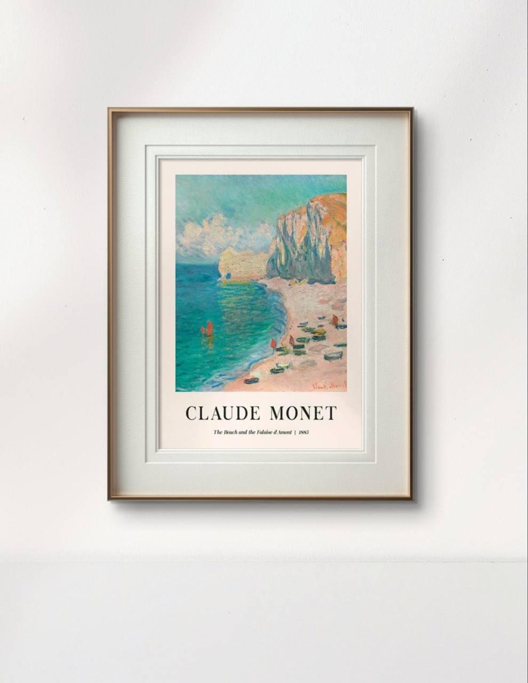 Claude Monet Beach Scene Print | Impressionist Coastal Art Poster ...