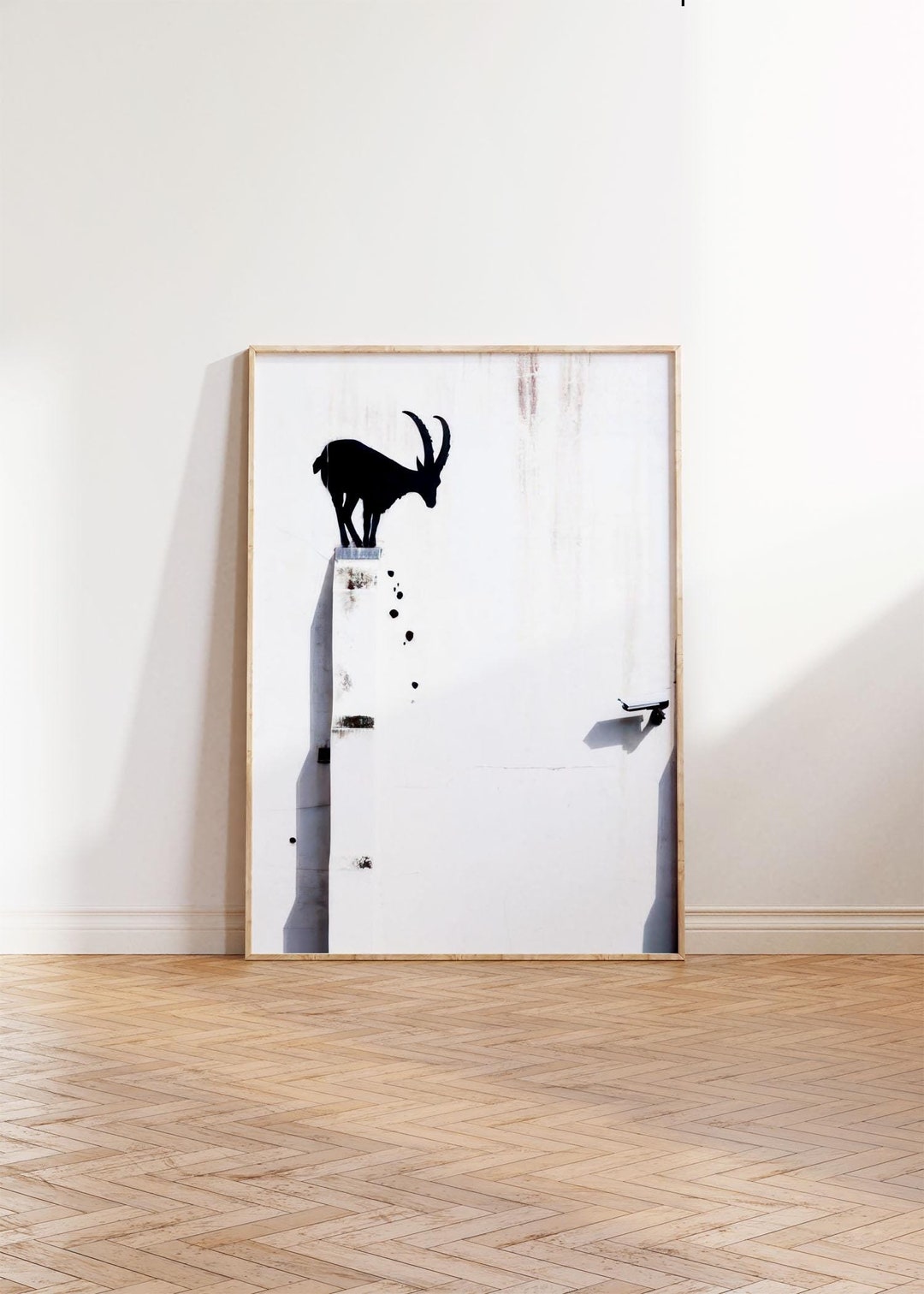 Banksy 'goat on the Ledge' Poster - Iconic Street Art Print - Modern ...