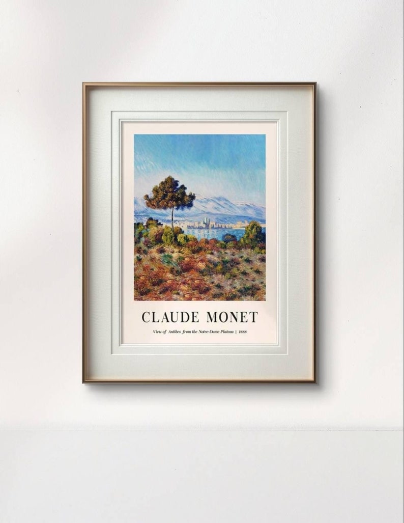 Claude Monet Poster Print | View of Antibes | French Impressionist ...