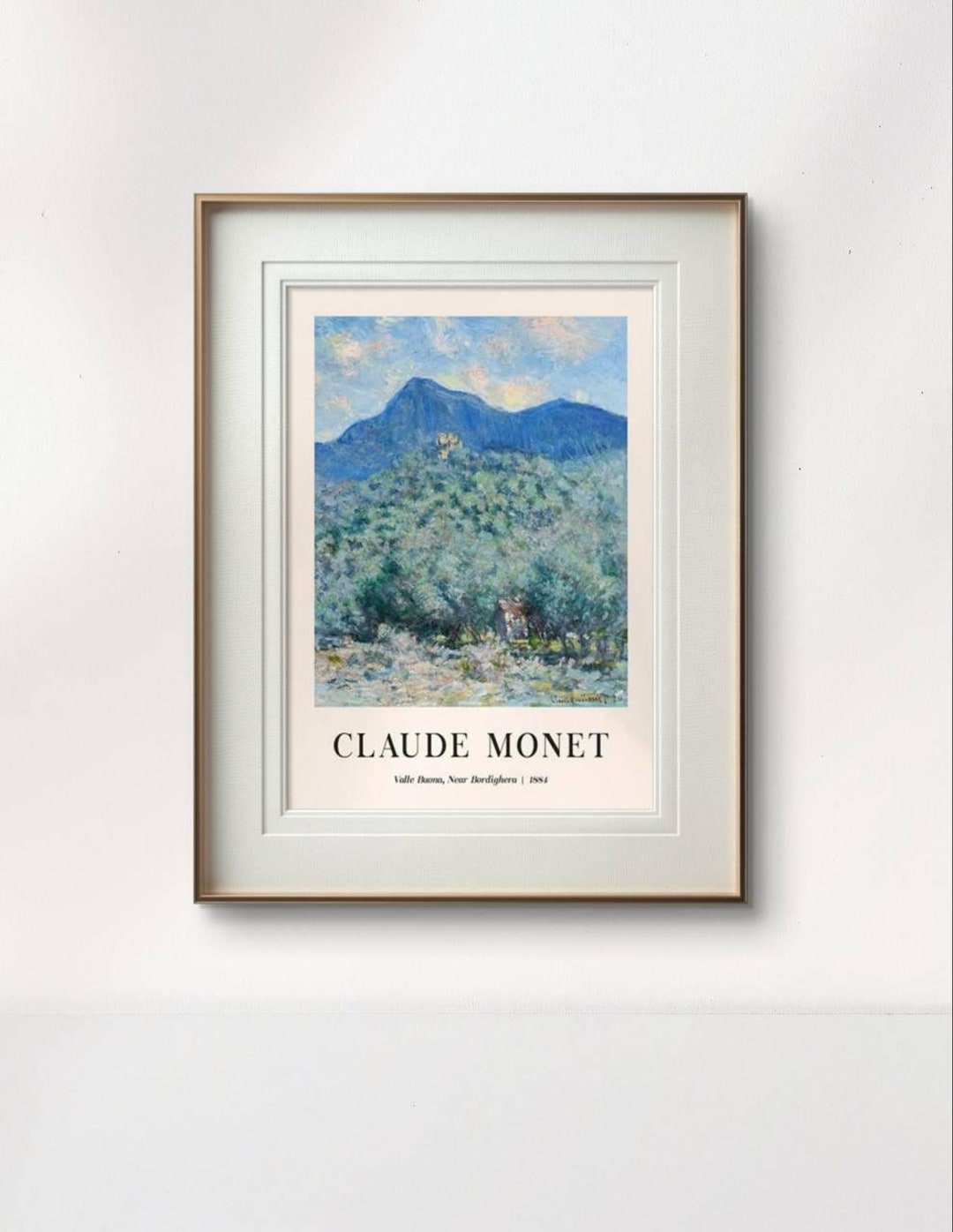 Claude Monet Mountain Landscape Print | Valle Buona Near Bordighera ...
