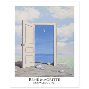 René Magritte's Knowledge - Blue Wall Art, Exhibition Poster | Blue ...