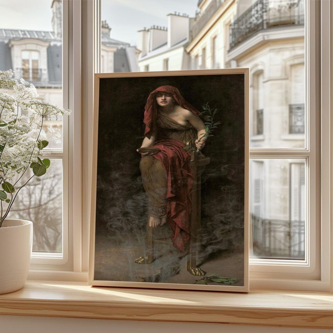 Priestess Oracle Painting - Vintage Artwork by John Collier, Mystical ...