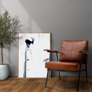 Banksy 'goat on the Ledge' Poster - Iconic Street Art Print - Modern ...
