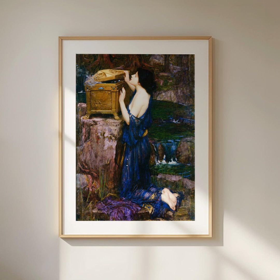 Pandora by John William Waterhouse, Vintage Art Nouveau Poster ...