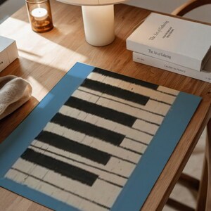 Abstract Piano Keys Poster - Minimalist Musical Wall Art, Black and ...