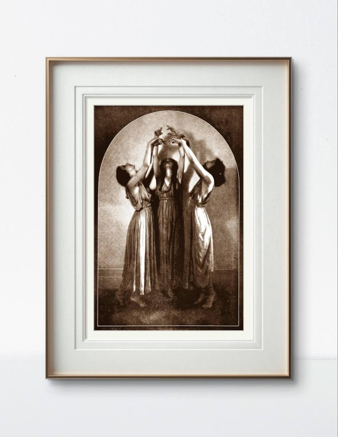 Vintage Dance of the Three Graces Print – Classical Wall Art – Sepia ...