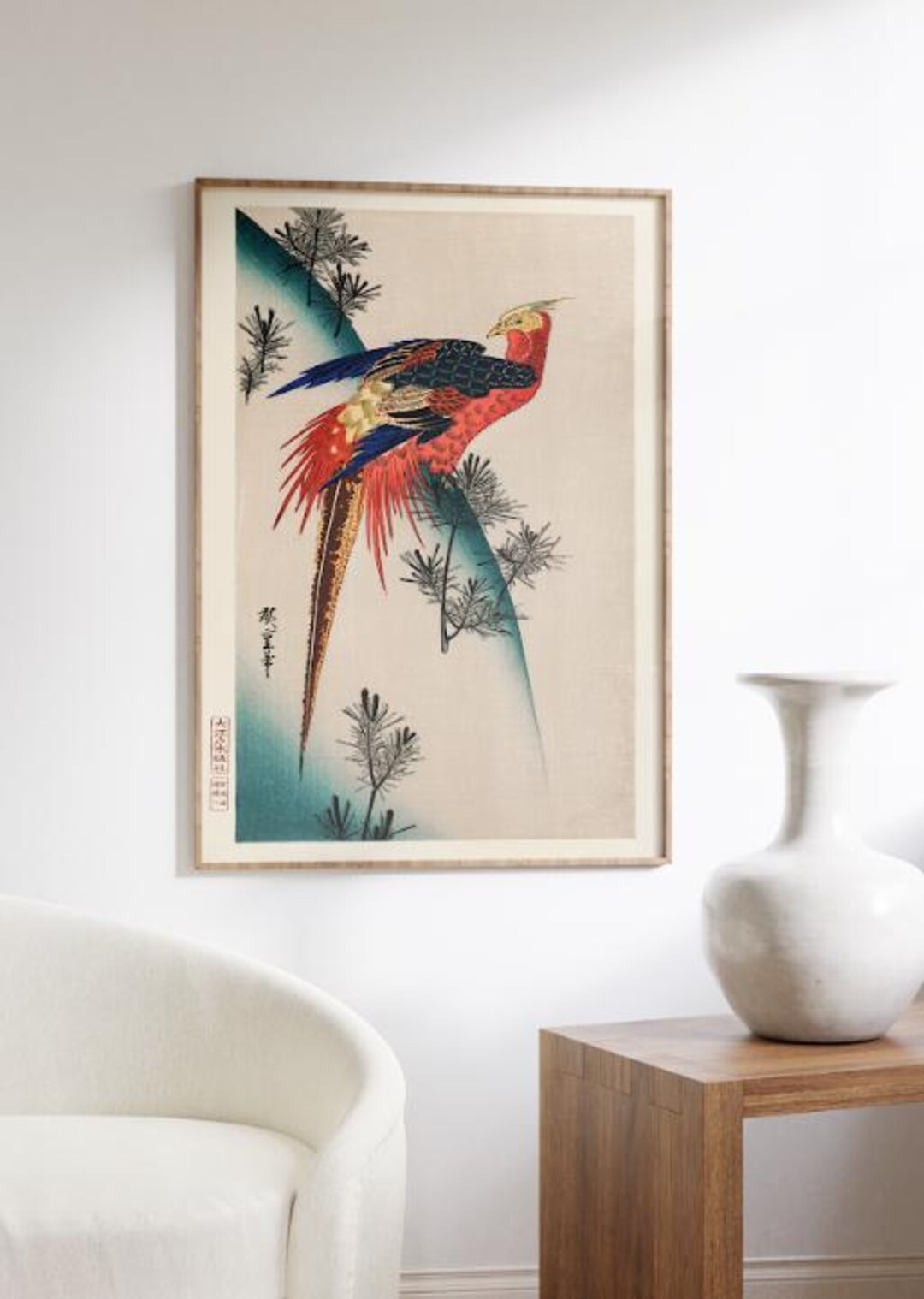 Japanese Phoenix Bird Print – Vintage Oriental Poster Featuring ...