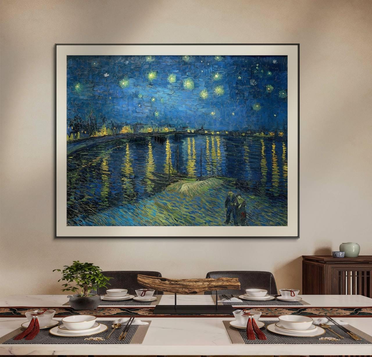 Starry Night Over the Rhône Print - Vintage Van Gogh Artwork ...