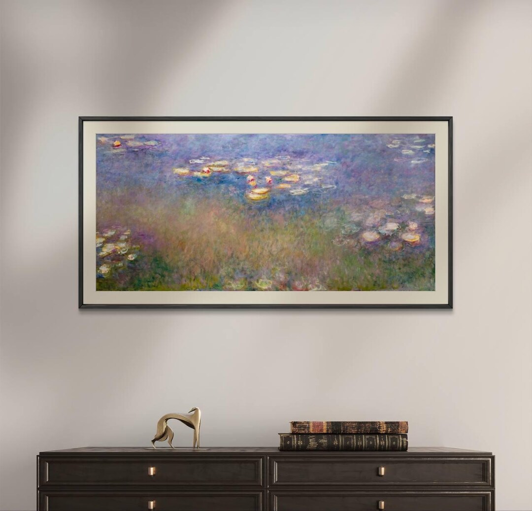 Claude Monet Water Lilies Poster - Impressionist Art Print - Purple ...