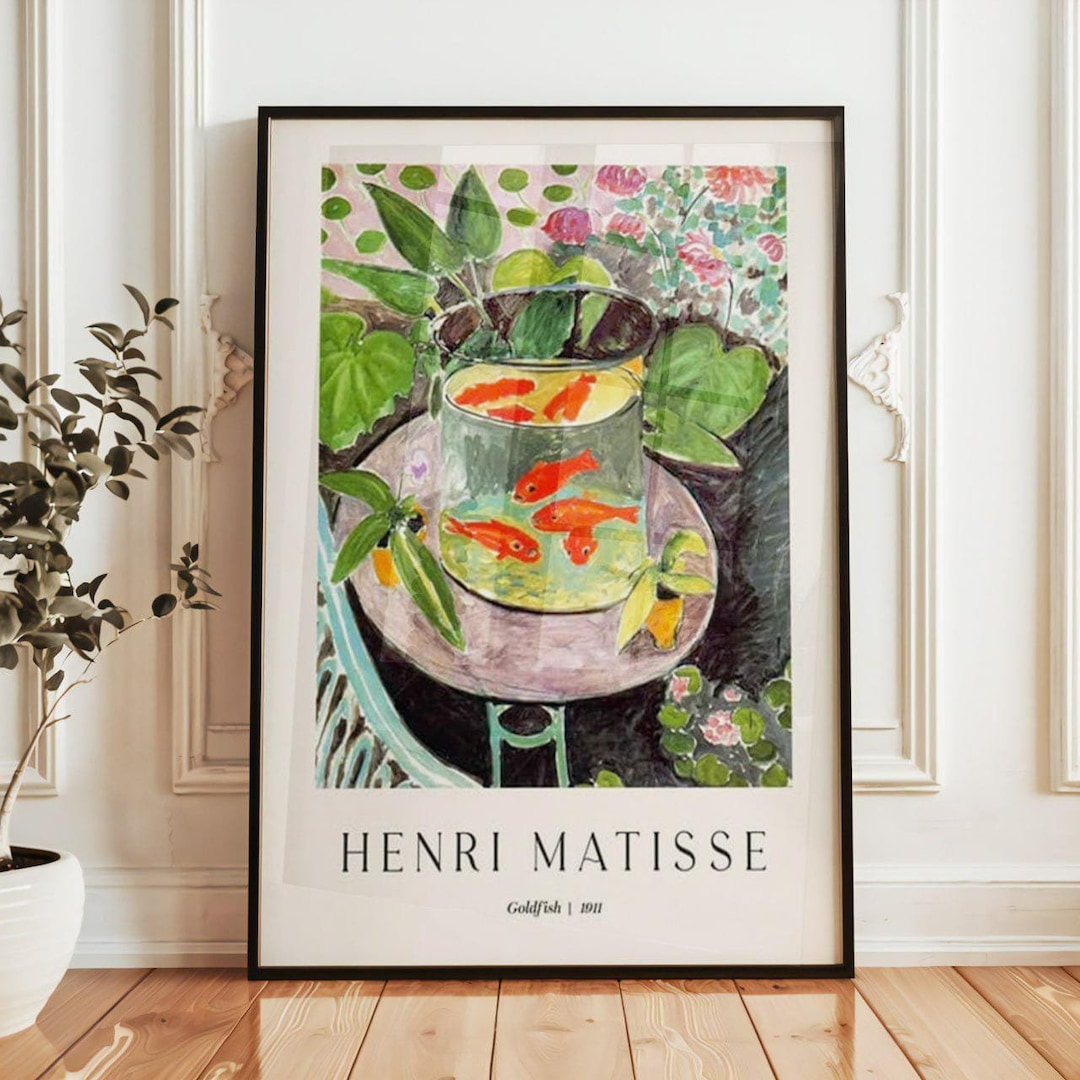 Henri Matisse - Affiche de l'exposition Poisson rouge dans un bol en ...