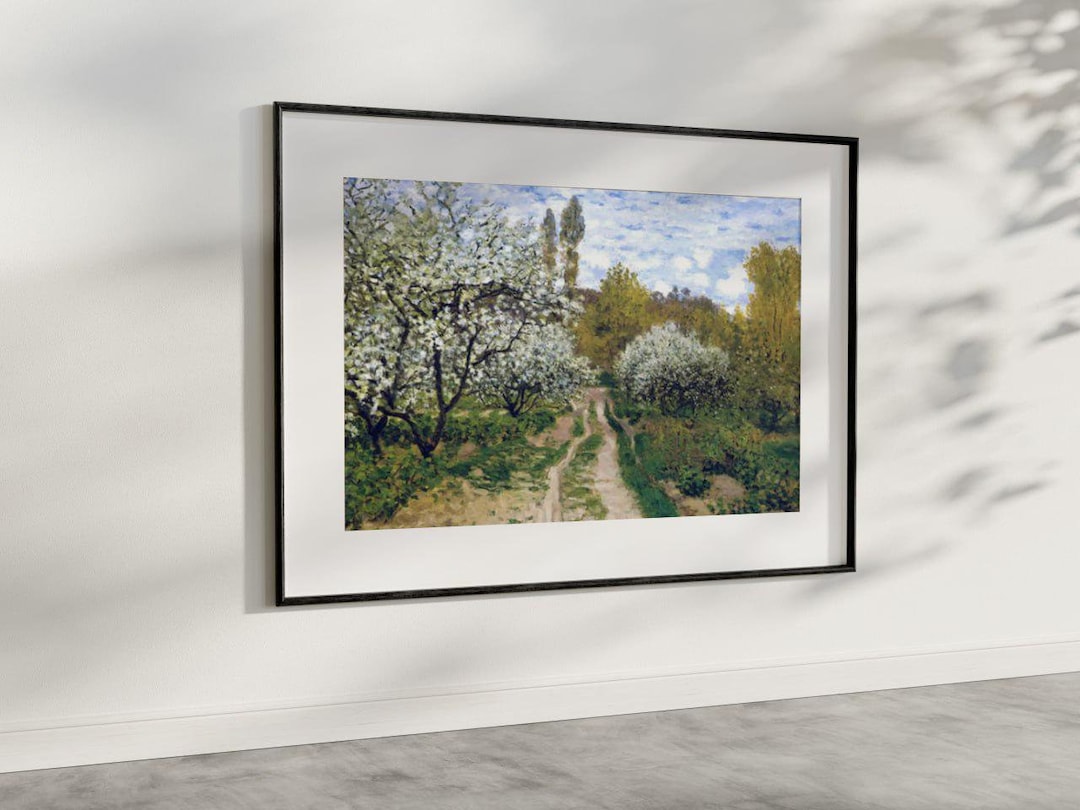 Claude Monet - Apple Trees in Blossom Art Print, High-quality ...