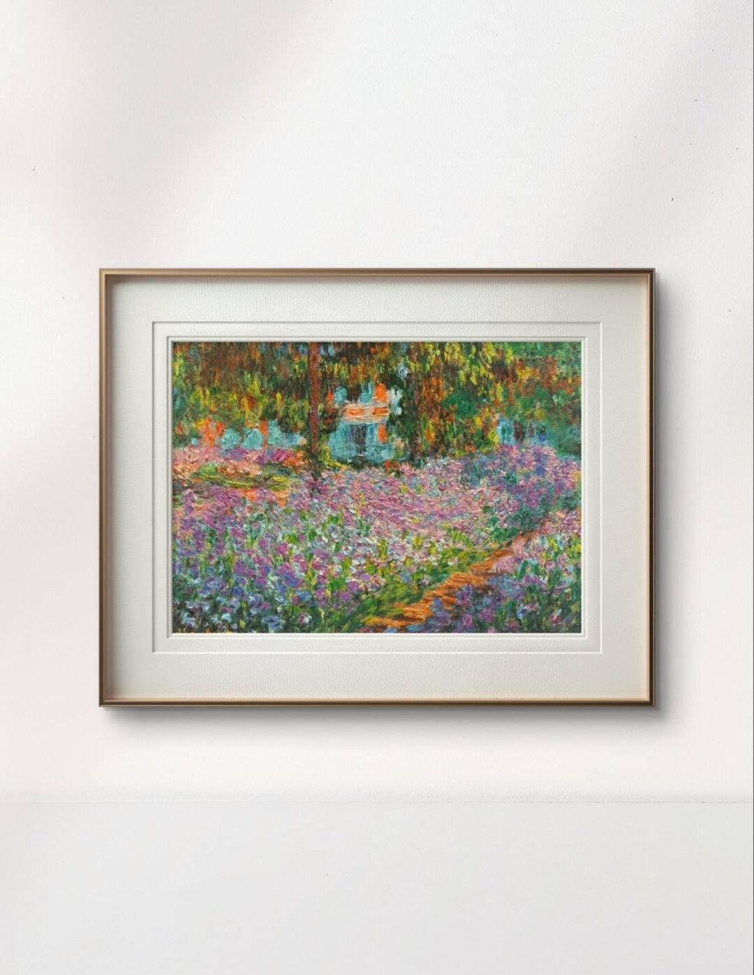 Claude Monet-inspired Garden Print | Impressionist Landscape Poster ...