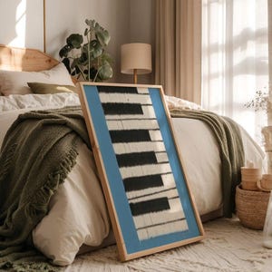 Abstract Piano Keys Poster - Minimalist Musical Wall Art, Black and ...