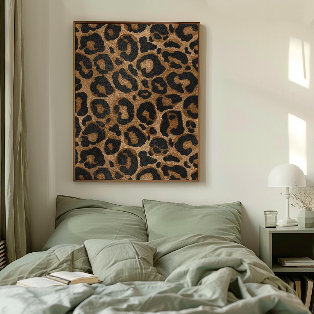 Leopard Print Poster, Wild Animal Pattern Wall Art, Bold Safari Decor ...