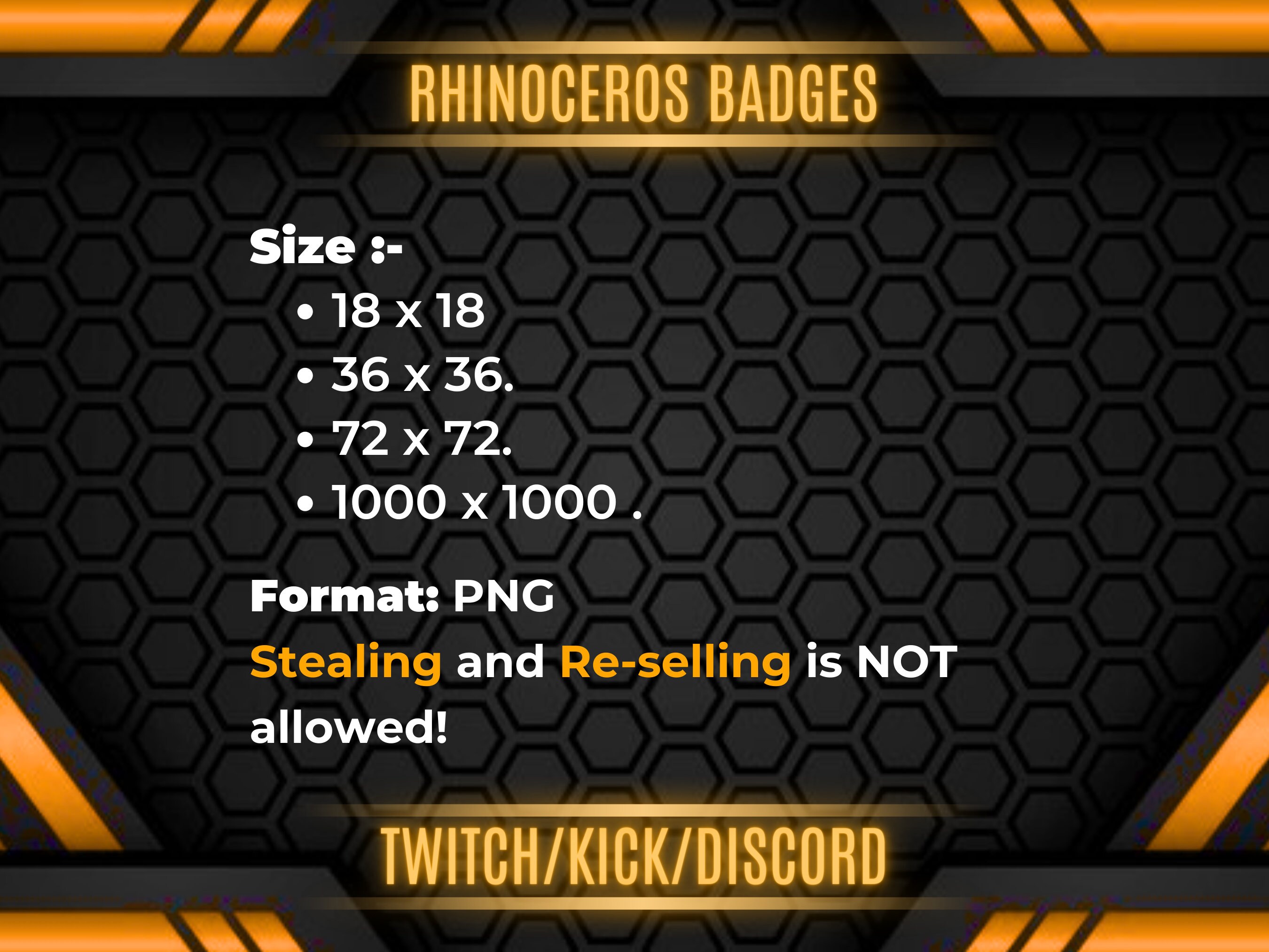 Rhinoceros Sub Badges for Twitch, Youtube, and Discord Stream Badges ...