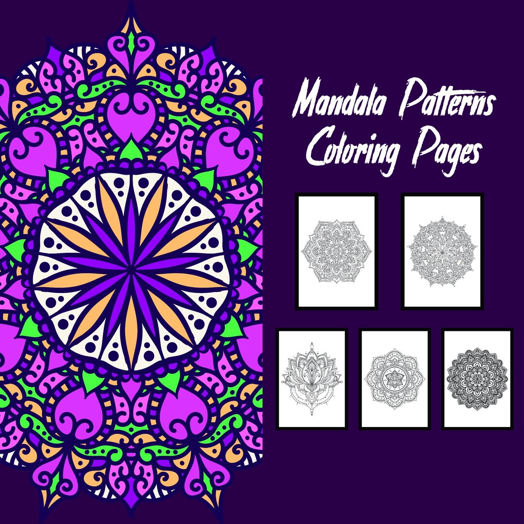Relaxing Mandela Patterns for Kids and Adults | Coloring Book ...