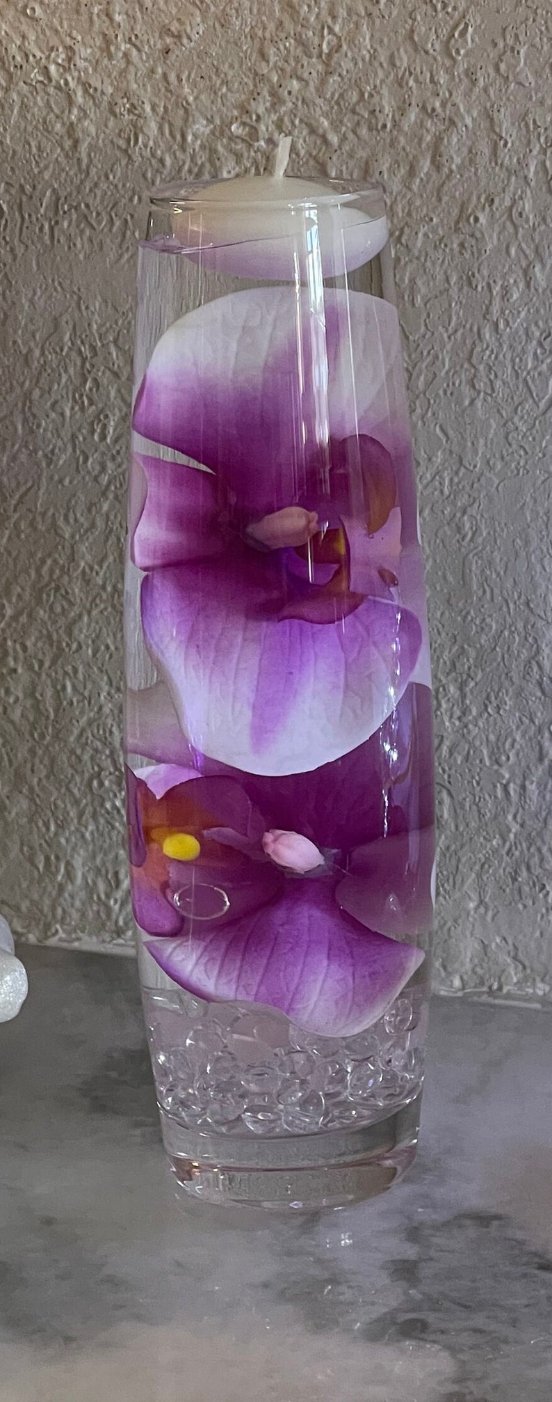 Floating Flowers Vase With LED Lights and Floating Candle - Etsy