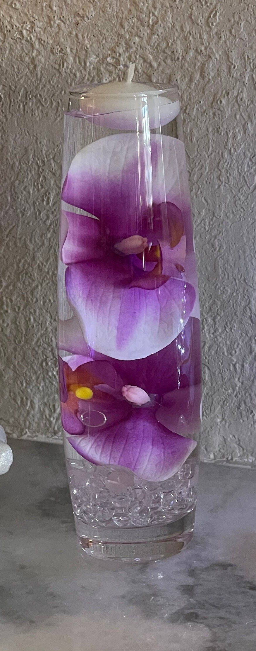 Floating Flowers Vase With LED Lights and Floating Candle - Etsy