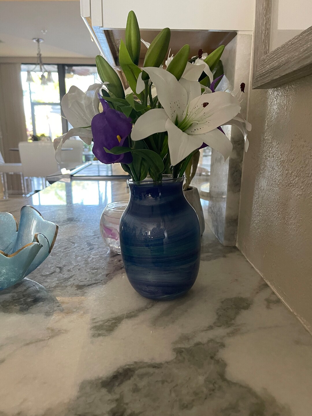 Multi-colored Coastal Vase - Etsy