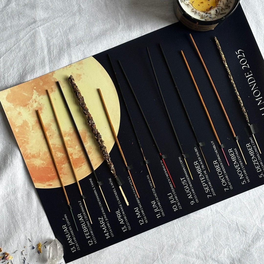 Full Moon Incense Sticks Set | 12 Incense Sticks With Description ...