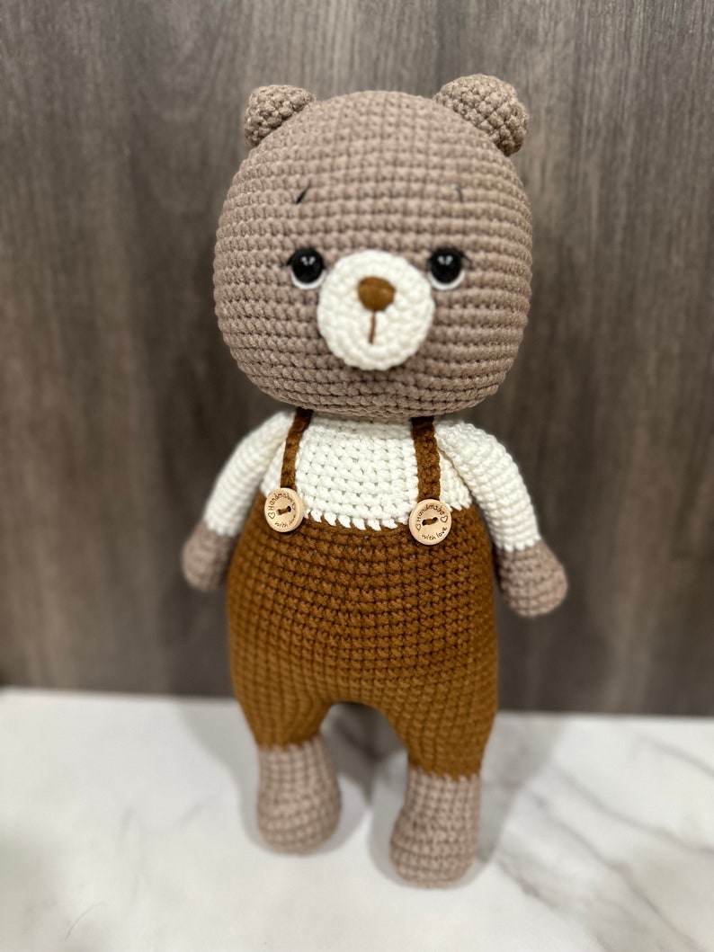 Handmade Gift for Grandson, Crochet Plush, Amigurumi Toy, Teddy Bear ...