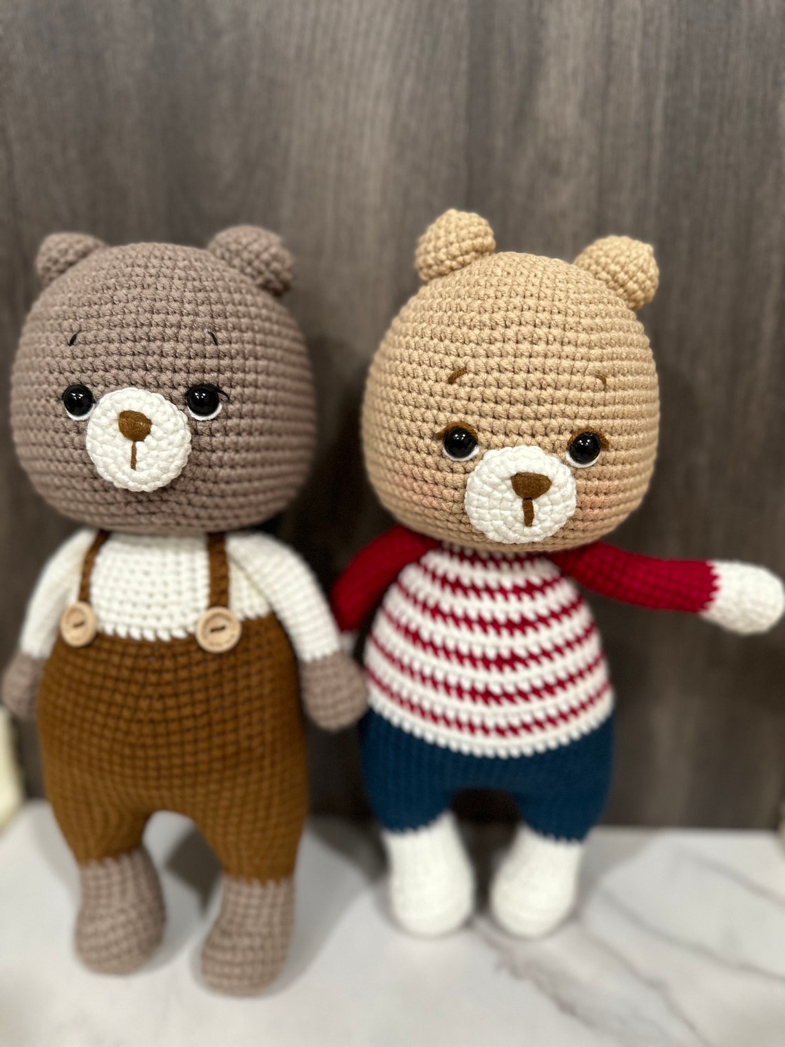 Handmade Gift for Grandson, Crochet Plush, Amigurumi Toy, Teddy Bear ...