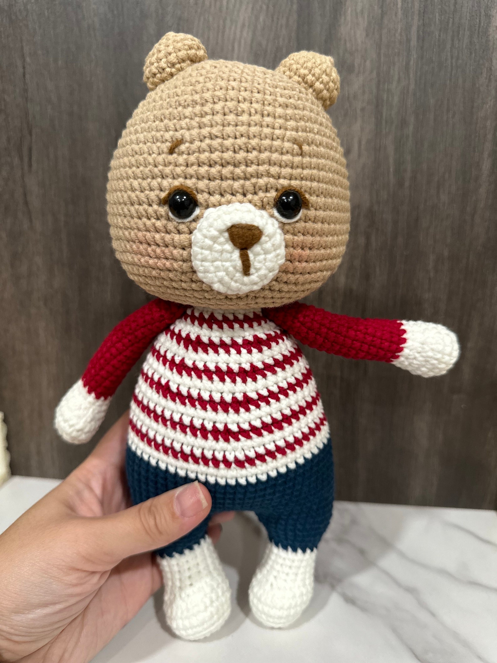 Handmade Gift for Grandson, Crochet Plush, Amigurumi Toy, Teddy Bear ...