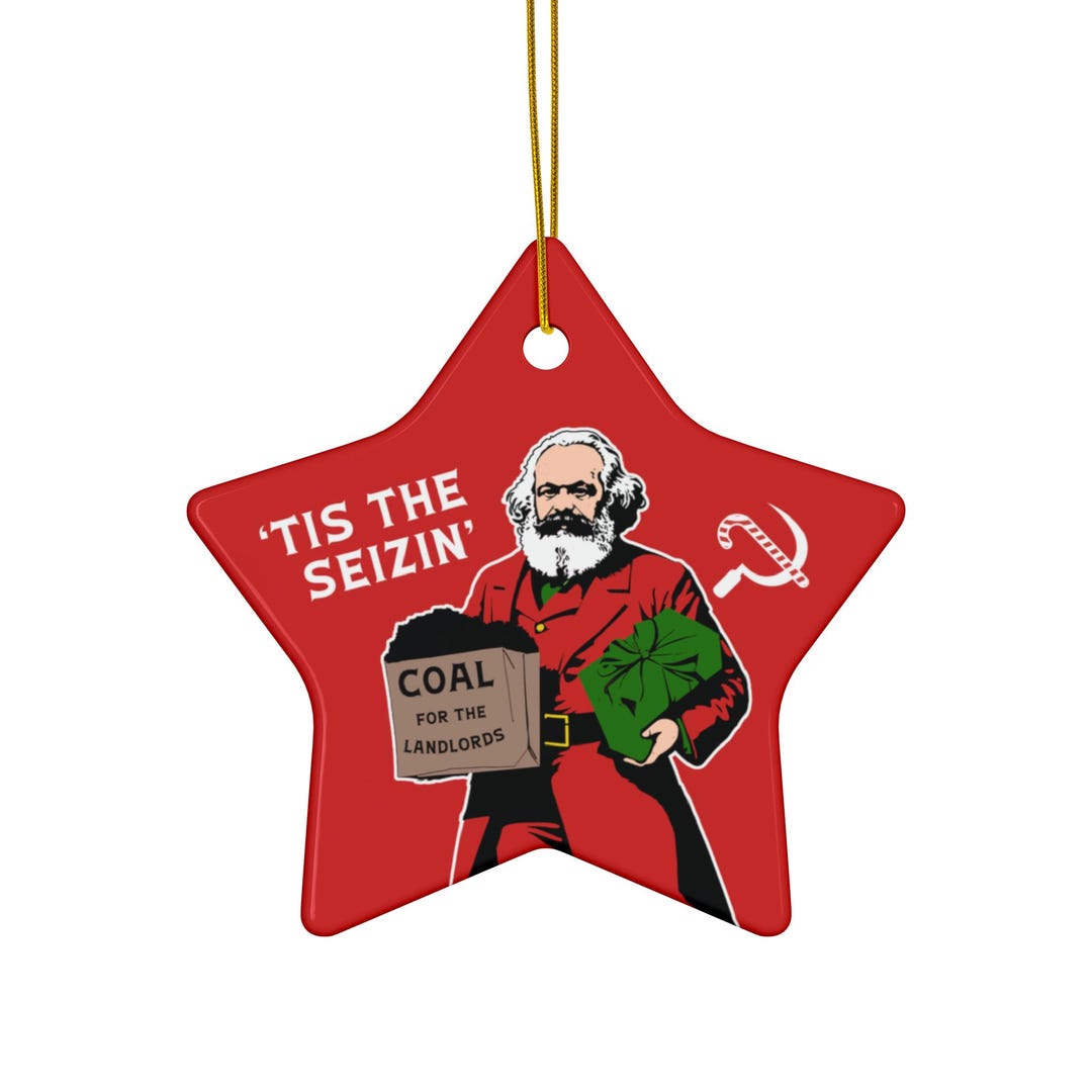 Karl Marx Communist Christmas Ornament Funny Leftist Decor Eat the Rich ...