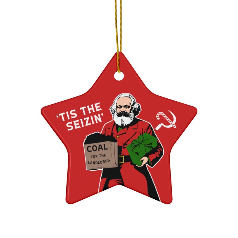 Karl Marx Communist Christmas Ornament Funny Leftist Decor Eat the Rich ...