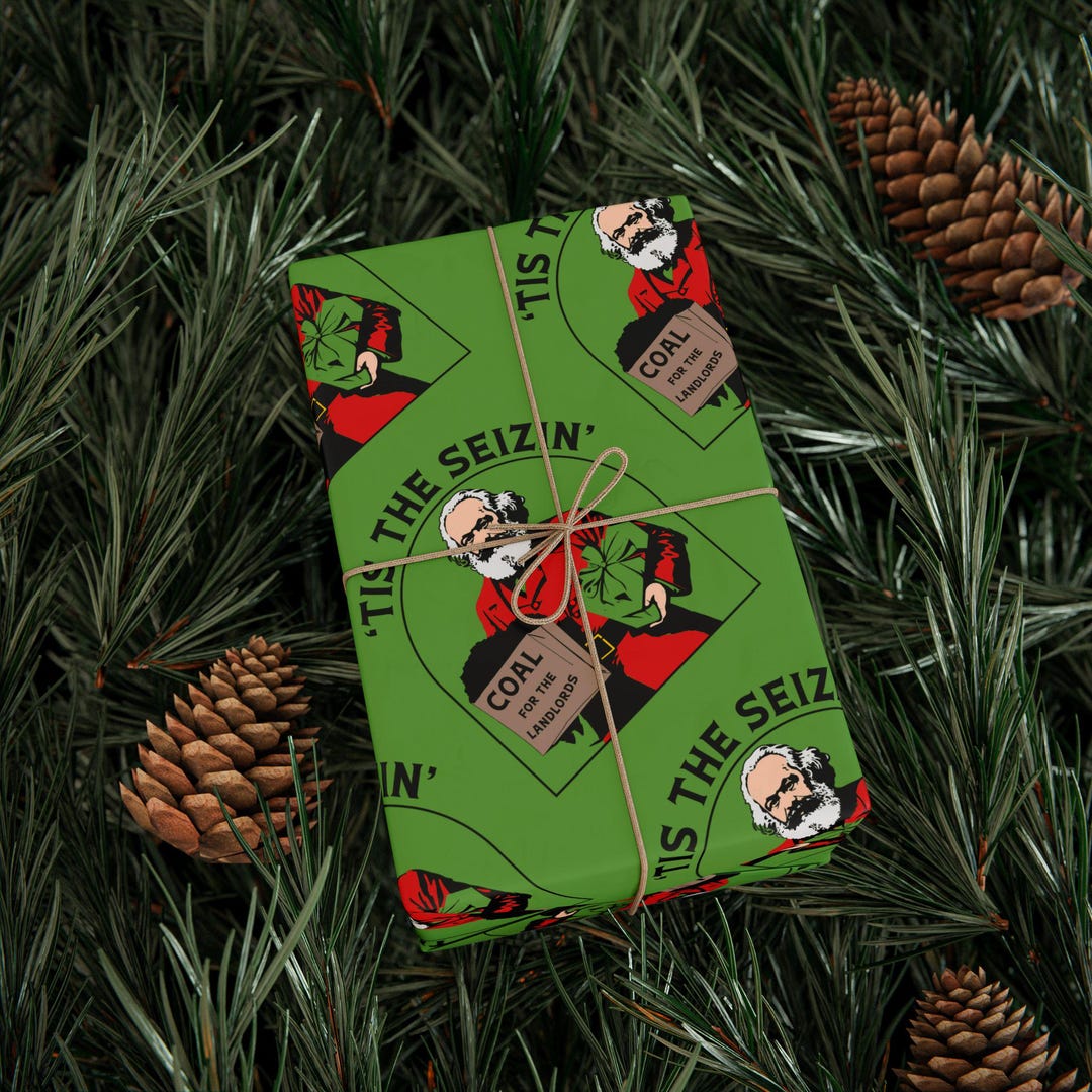 Communist Wrapping Papers Merry Capitalism Karl Marx Funny Wrapping ...