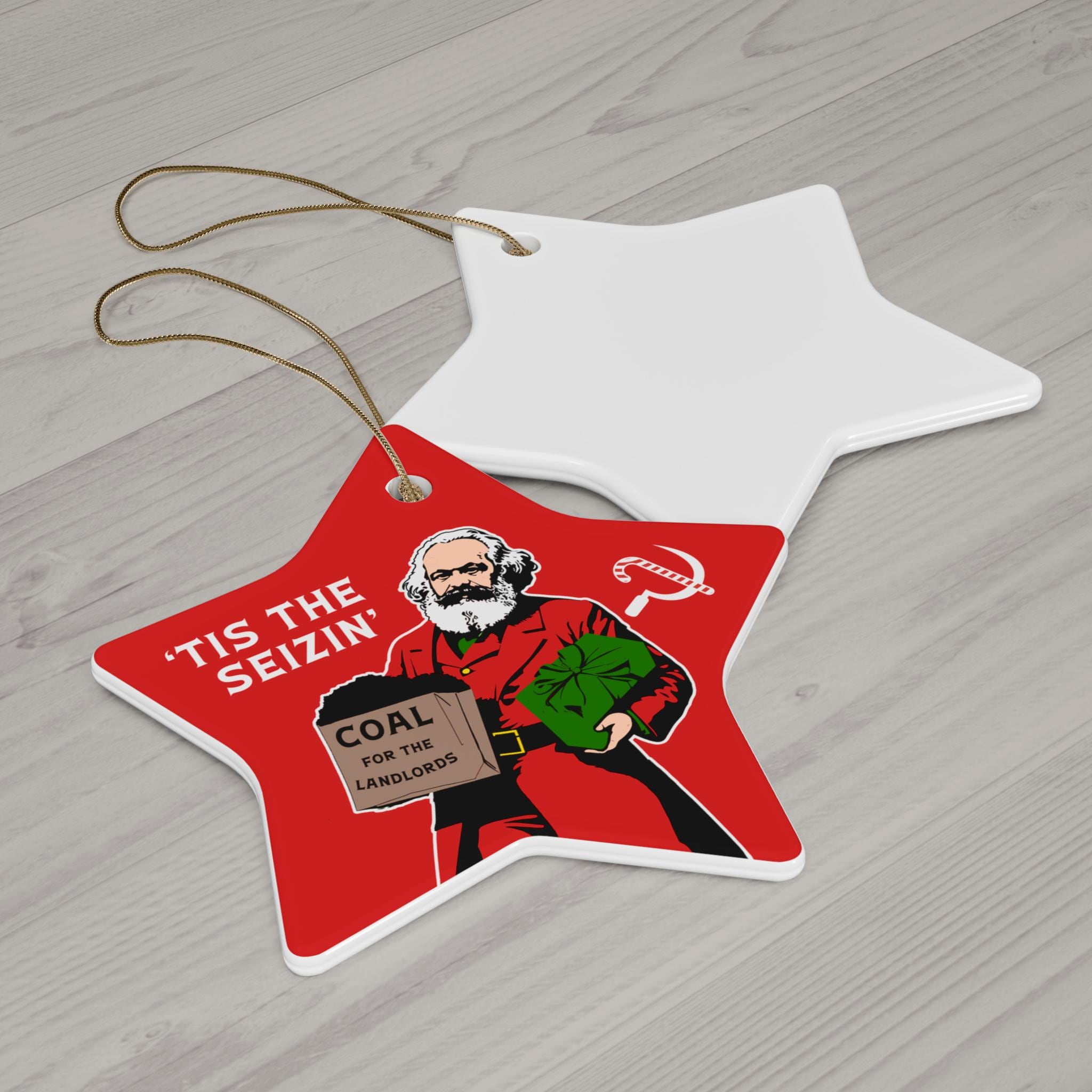 Karl Marx Communist Christmas Ornament Funny Leftist Decor Eat the Rich ...