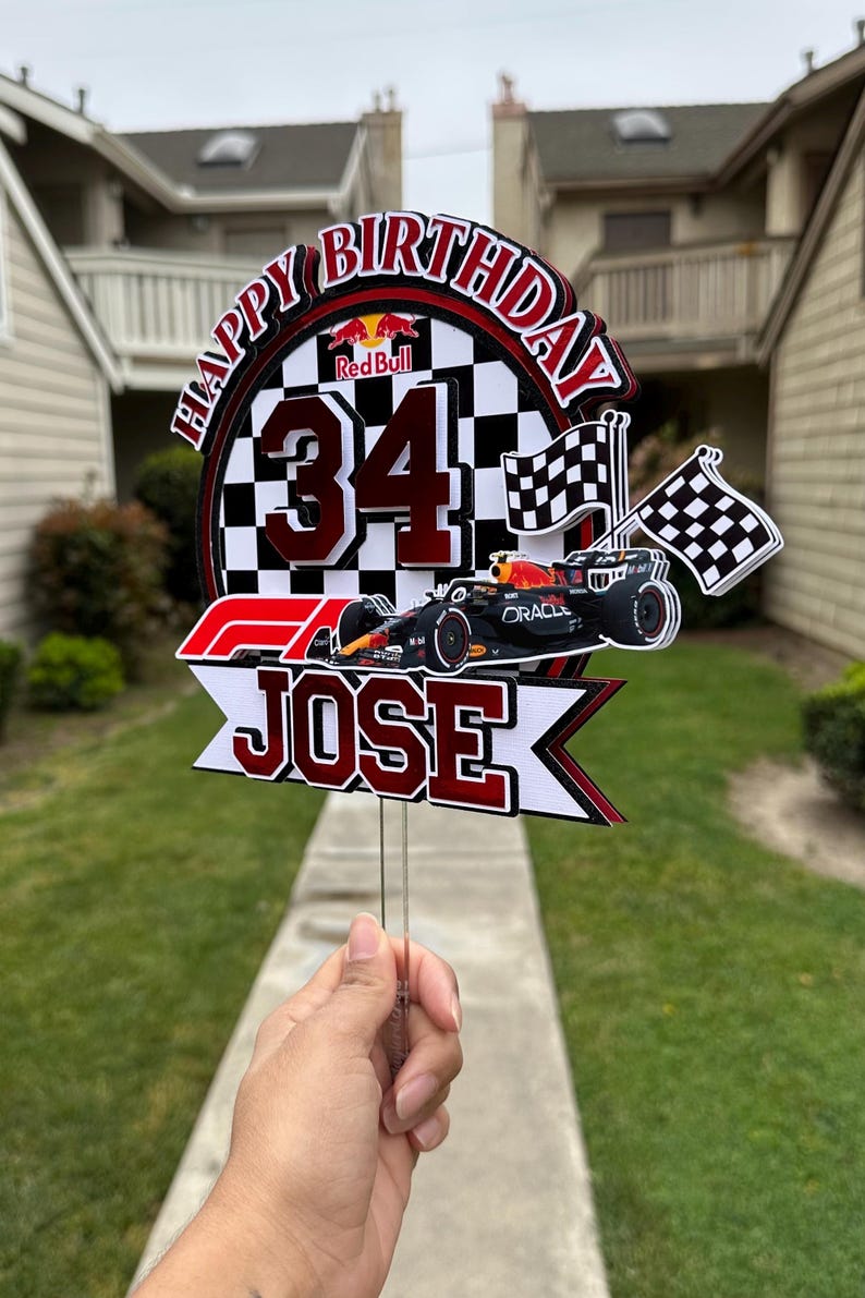 Race Car Cake Topper - Etsy