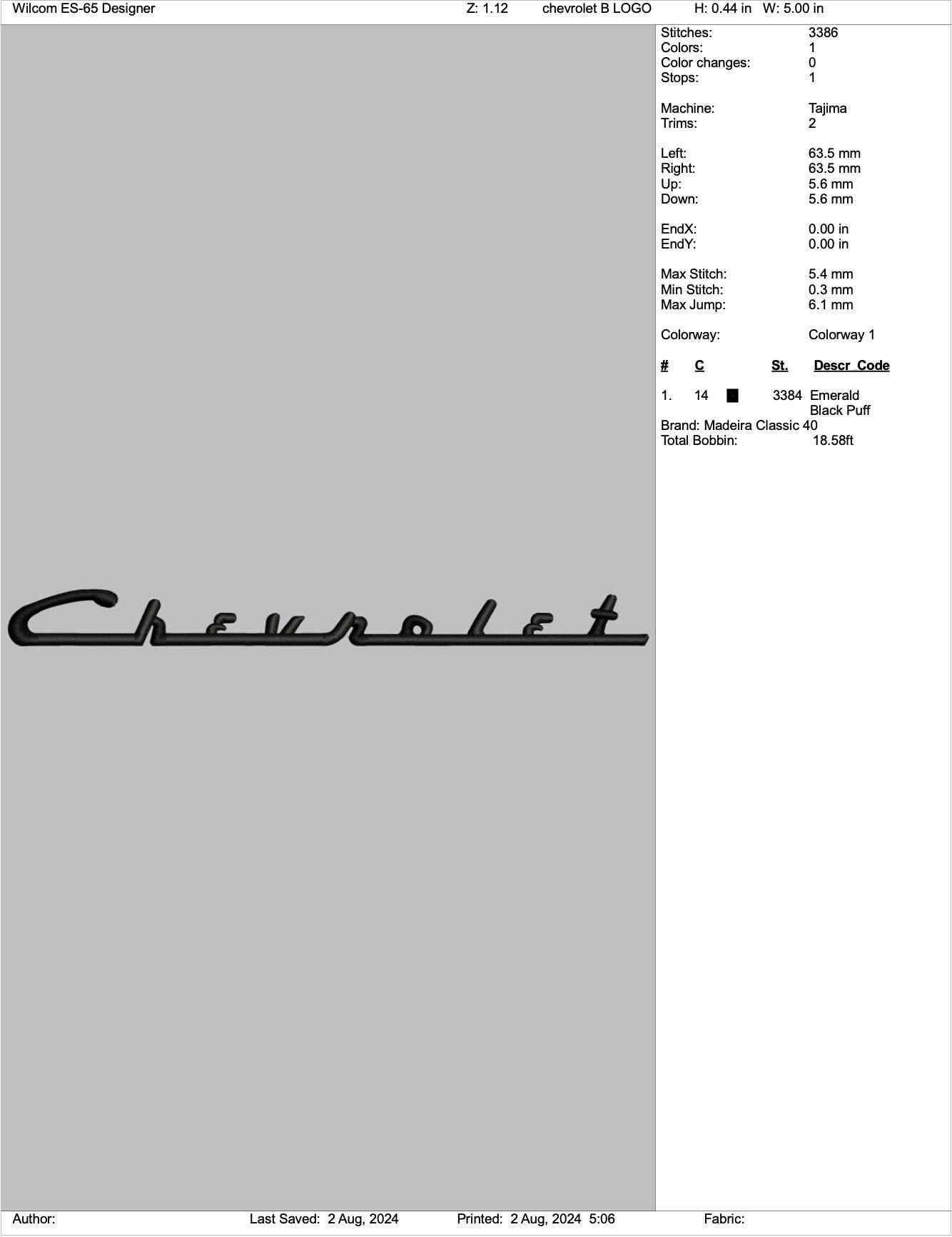 Classic Chevy Embroidery File 3S Puff EMB, PES, DST, - Etsy