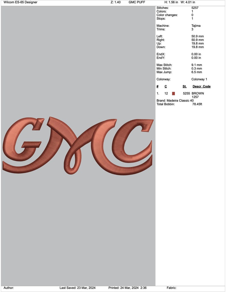 GMC Classic Logo EMB, Dst, Pes, Embroidery File. GM, Chevy, Trokiando ...