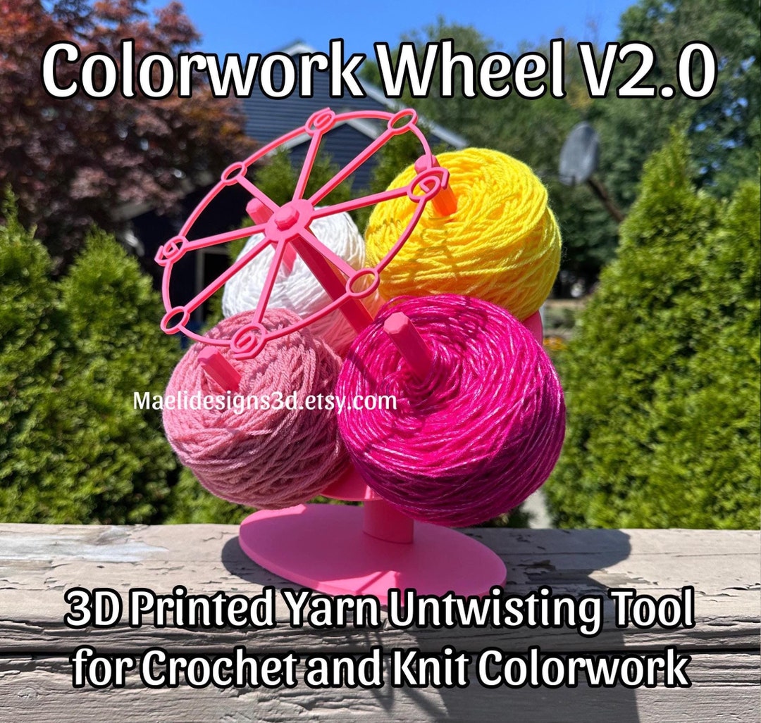The Colorwork Wheel V2.0 by Maeli Designs 3D Printed Yarn Untwisting ...