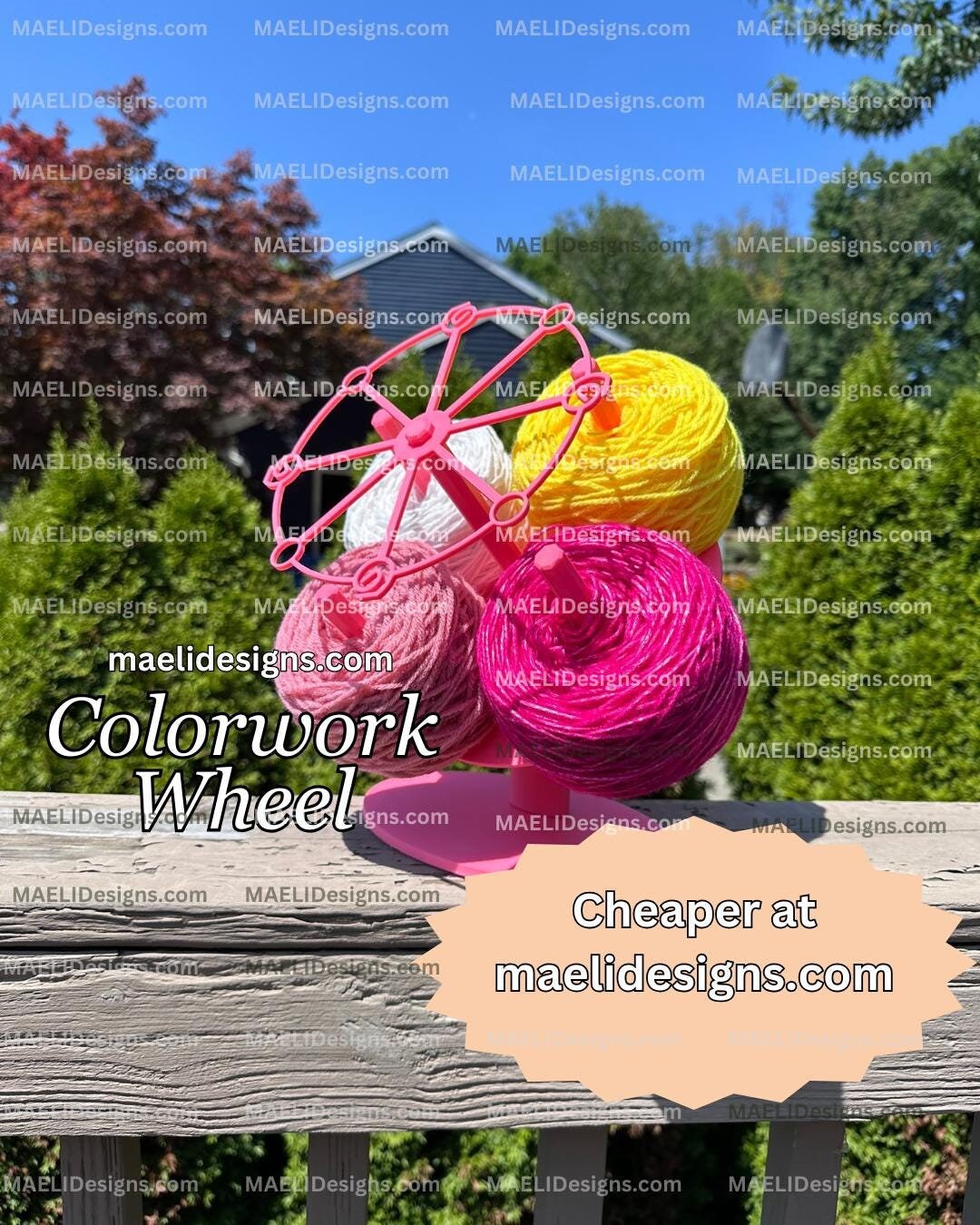 The Colorwork Wheel V2.0 by Maeli Designs - 3D Printed Yarn Untwisting ...